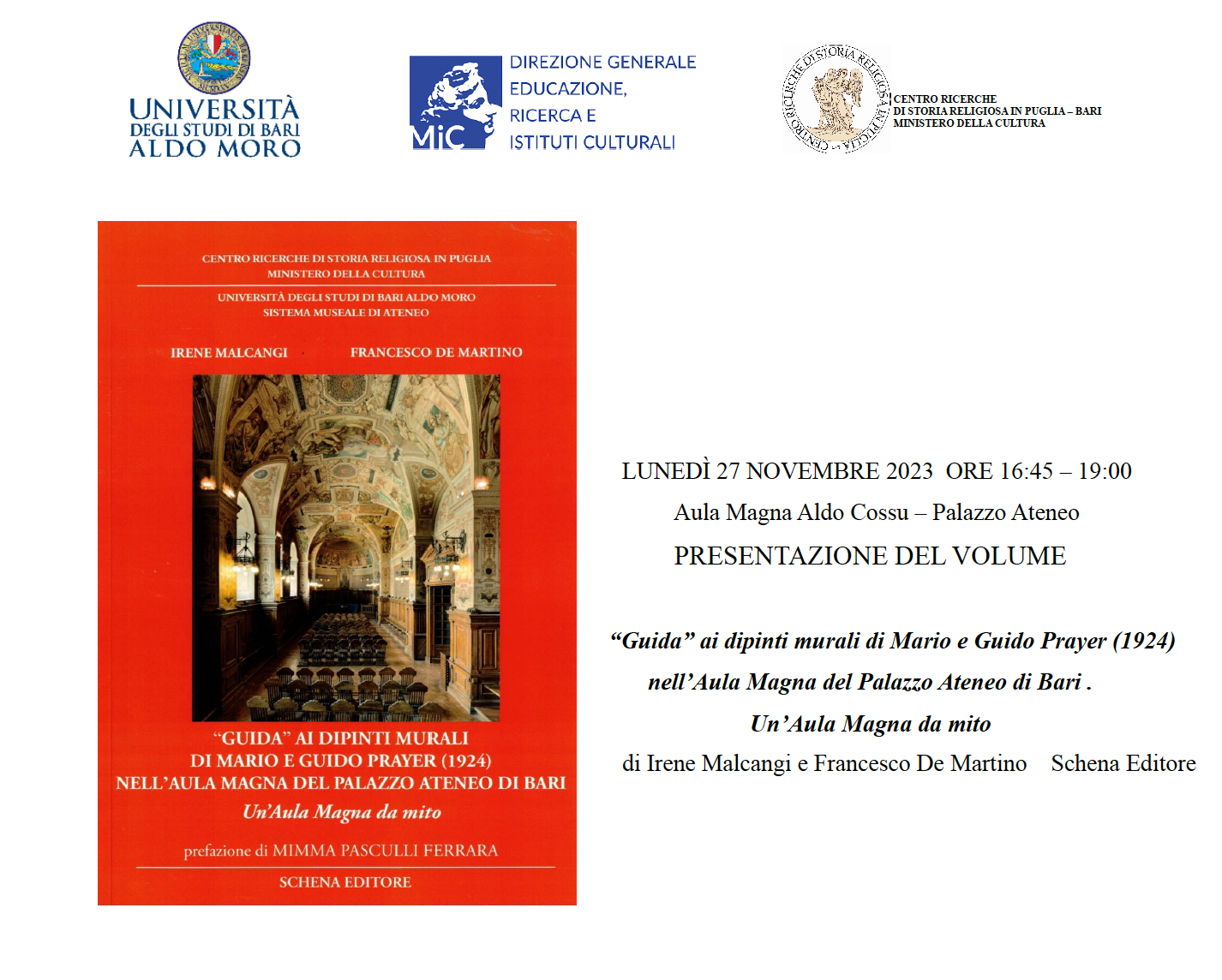 Presentazione del libro "GUIDA’ AI DIPINTI MURALI DI MARIO E GUIDO ...
